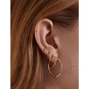Monica Vinader 18ct Yellow -plated Vermeil Hoop Earrings