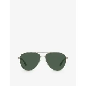 Prada Pilot-frame Metal Sunglasses - Grey