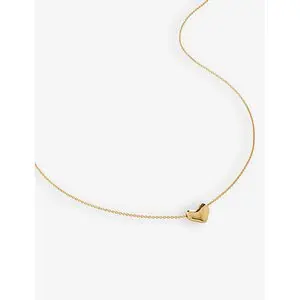 Monica Vinader Heart Charm Pendant Necklace - Gold