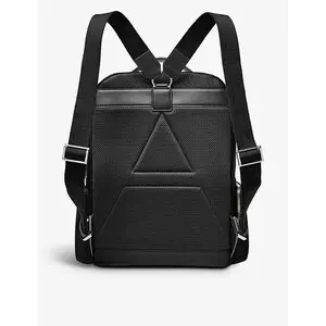 ASPINAL OF LONDON Reporter Zipped Pebbled Leather Backpack - Black