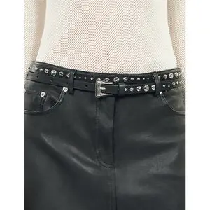 The Kooples Studded Double-wrap Leather Belt