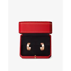 Cartier Love 18ct Rose Gold And Diamond Stud Earrings