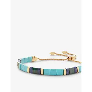 Monica Vinader Delphi Turquoise Friendship Bracelet - Yellow Gold