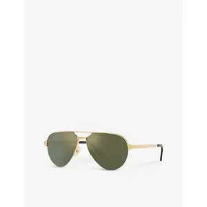 CARTIER Pilot-frame Metal Sunglasses