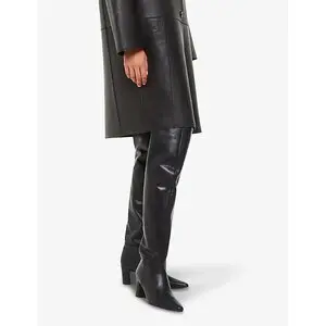 Whistles Inessa Heeled Leather Over-the-knee Boots
