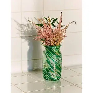 HAY Splash Swirl-pattern Glass Vase