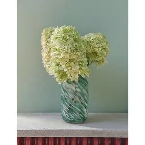 HAY Splash Swirl-pattern Glass Vase