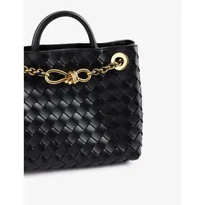 Bottega Veneta Andiamo Small Leather Tote Bag - Black-m Brass