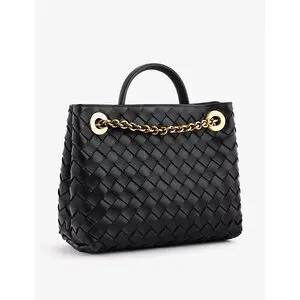 Bottega Veneta Andiamo Small Leather Tote Bag - Black-m Brass