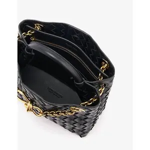 Bottega Veneta Andiamo Small Leather Tote Bag - Black-m Brass