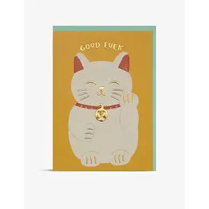 RASPBERRY BLOSSOM Good Luck Greetings Card 11cm X 15.5cm - One-color