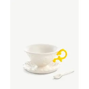 SELETTI I-wares Porcelain Tea Cup Set - One-color
