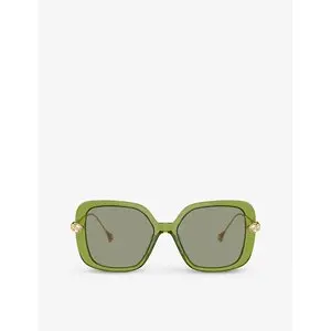 SWAROVSKI Sk6011 Square-frame Sunglasses - Green