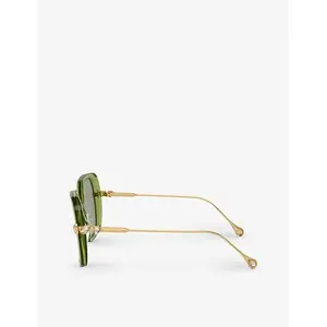SWAROVSKI Sk6011 Square-frame Sunglasses - Green