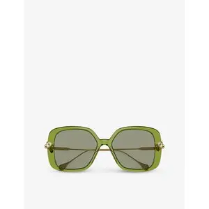 SWAROVSKI Sk6011 Square-frame Sunglasses - Green