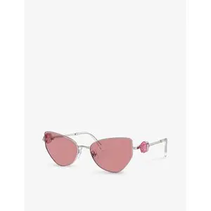 SWAROVSKI Sk7003 Irregular-frame Sunglasses - Silver