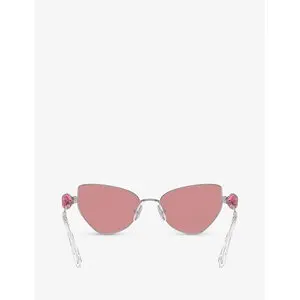 SWAROVSKI Sk7003 Irregular-frame Sunglasses - Silver