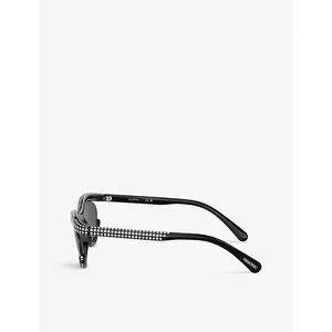 SWAROVSKI Sk6006 Crystal-embellished Sunglasses - Black
