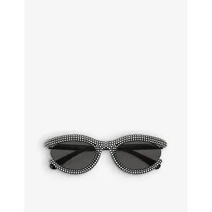 SWAROVSKI Sk6006 Crystal-embellished Sunglasses - Black