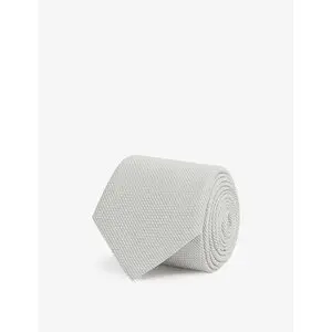 REISS Reiss Ceremony Textured Tie Silver