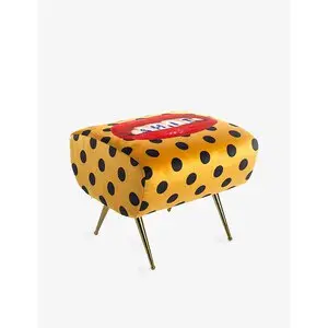 SELETTI Wears Toiletpaper Sh*t-print Woven Stool 42cm - One-color