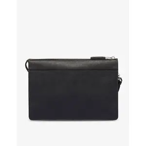 Prada Logo-plaque Saffiano-leather Pouch