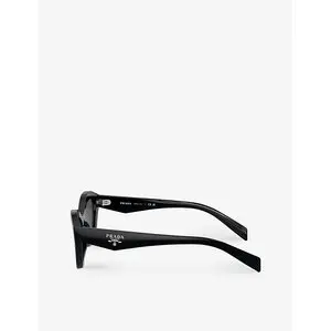 Prada Butterfly-shape Acetate Sunglasses - Black