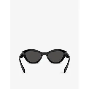 Prada Butterfly-shape Acetate Sunglasses - Black
