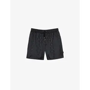 Sandro Jacquard Print Swim Shorts Noir / Gris