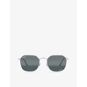 Ray-ban Hexagonal-frame Metal Sunglasses - Silver