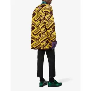 Prada Geometric-pattern V-neck Knitted Jumper