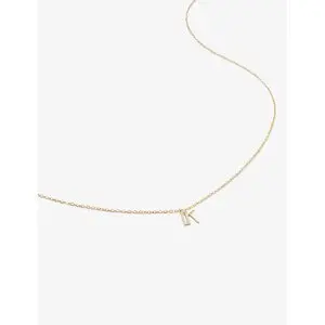 Monica Vinader Small Letter K 14ct Yellow-gold Pendant Necklace - Yellow Gold