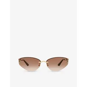 CARTIER Ct0431s Cat-eye Sunglasses - Gold