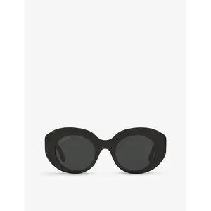 Balenciaga Bb0235s Round-frame Sunglasses - Black