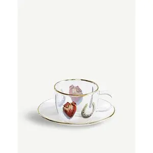 SELETTI Wears Toiletpaper I Love You Printed Glass Coffee Set - One-color