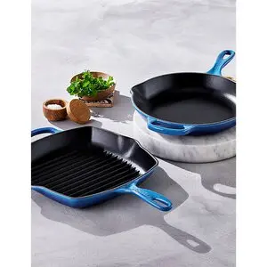 LE CREUSET Square Cast Iron Skillet 26cm - Azure Blue