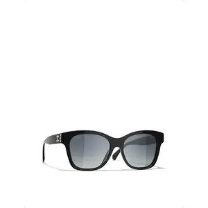 Chanel Square Frame Sunglasses - Black