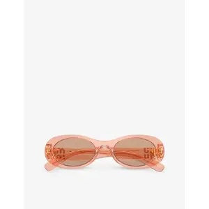 Miu Miu Mu 06zs Oval-frame Sunglasses - Pink
