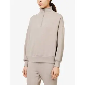 Varley Hawley Relaxed-fit Sweatshirt - Taupe Marl