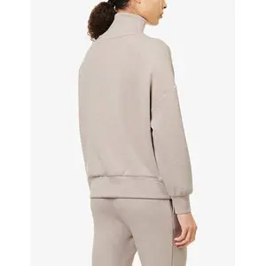 Varley Hawley Relaxed-fit Sweatshirt - Taupe Marl