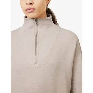 Varley Hawley Relaxed-fit Sweatshirt - Taupe Marl