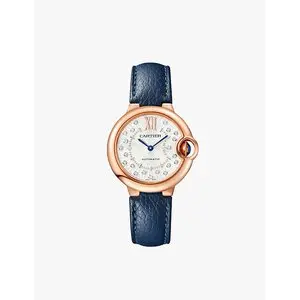 Cartier Ballon Bleu 18ct Rose-gold Diamond Mechanical Watch - Multi Coloured