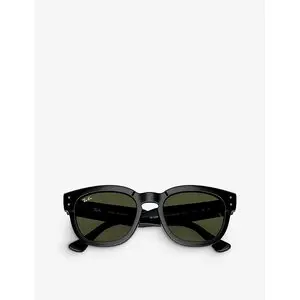 Ray-ban Mega Hawkeye Square-frame Sunglasses - Black