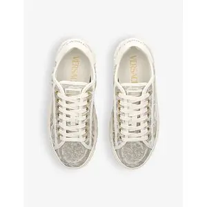 Versace Baroque Graphic-pattern Canvas Low-top Sneakers