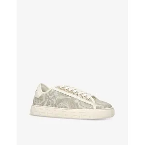 Versace Baroque Graphic-pattern Canvas Low-top Sneakers