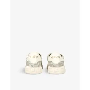 Versace Baroque Graphic-pattern Canvas Low-top Sneakers