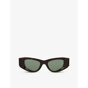 Balenciaga Bb0243s Cat-eye Tortoiseshell Sunglasses - Brown