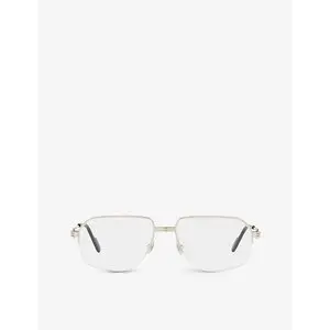 CARTIER Première De Rectangular-frame Metal Glasses - Silver