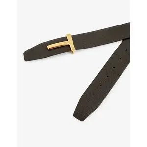 TOM FORD Reversible Grained-leather Belt
