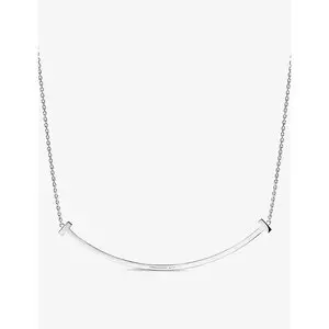 Tiffany & Co. T Smile Diamond 18ct White-gold Necklace - 18k White Gold